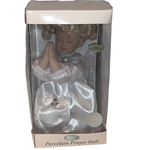 Midwestern Home Products | Toys | Porcelain Prayer Doll Nib Cross ...